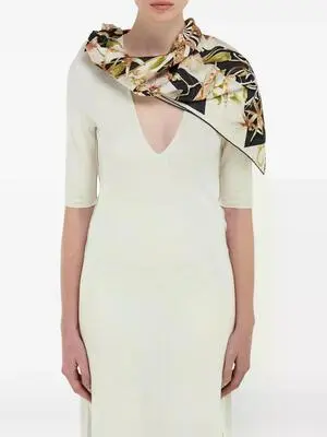 FERRAGAMO Gaia-print Silk Scarf