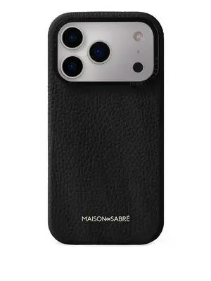 MAISON DE SABRE Leather Iphone 17 Pro Case - Black