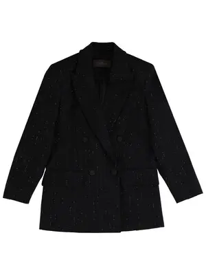Max Mara Rhinestone-embellished Double-breasted Jacket