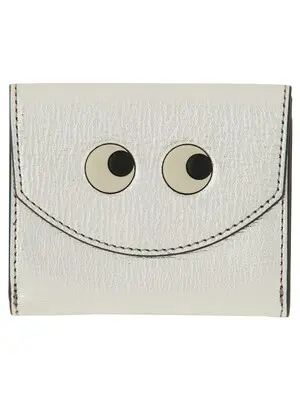 ANYA HINDMARCH Trifold Mini "eyes" Wallet - Silver