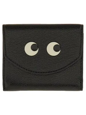 ANYA HINDMARCH Trifold Mini "eyes" Wallet - Black