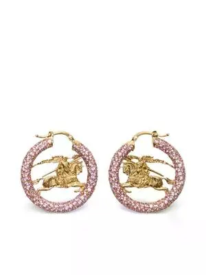 Burberry Equestrian Knight Hoop Earrings - Gold