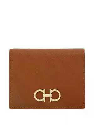 FERRAGAMO Gancini Buckle Compact Wallet - Brown