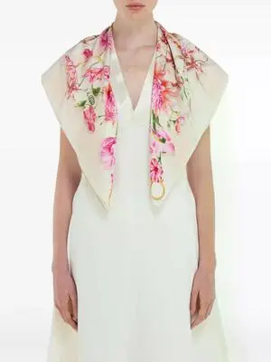FERRAGAMO Gaia Floral-print Silk Scarf