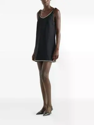 Prada Beaded Tie-strap Mini Dress