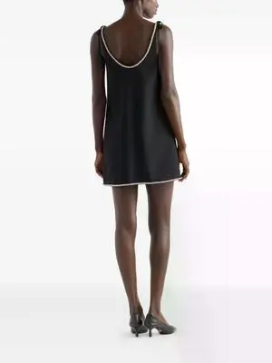 Prada Beaded Tie-strap Mini Dress
