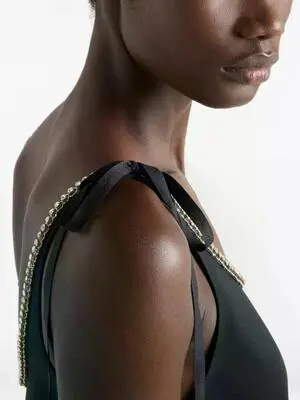 Prada Beaded Tie-strap Mini Dress