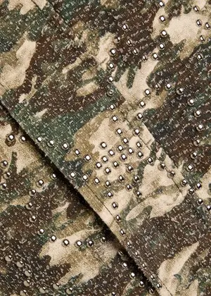 CHEW FOREVER Roach Camo Studded Hooded Parka Jacket