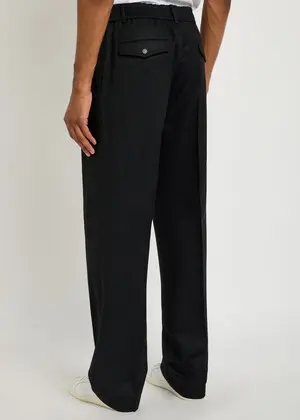 Moncler Wide-leg Wool Trousers