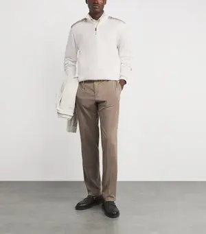 Paul & Shark Cotton Quarter-zip Sweater - White