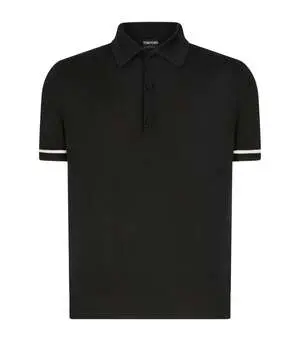 TOM FORD Cashmere-silk Polo Shirt - Black