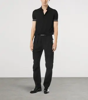 TOM FORD Cashmere-silk Polo Shirt - Black
