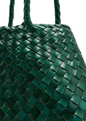 Dragon Diffusion Santa Croce Big Woven Leather Tote Bag