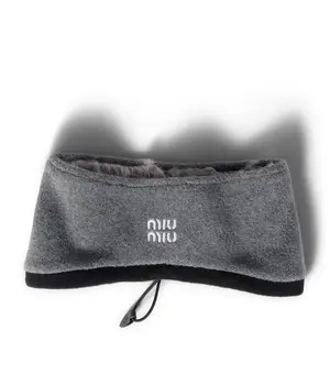 Miu Miu Fleece Logo Headband