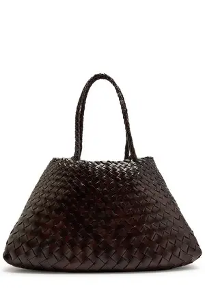 Dragon Diffusion Santa Croce Big Woven Leather Tote Bag