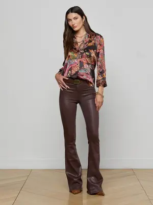 L'Agence Dani Silk Blouse Top