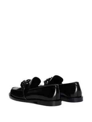 JIL SANDER Tangle Knotted Loafers - Black