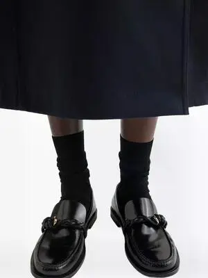 JIL SANDER Tangle Knotted Loafers - Black