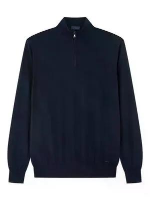Paul & Shark Half-zip Shark Embroidery Sweater - Blue