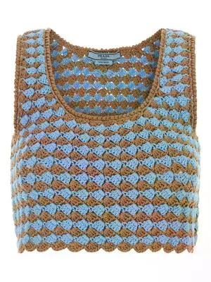 Prada Crochet-knit Top - Blue
