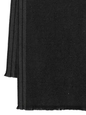 Zegna Striped-trim Scarf - Black