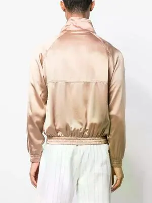 Saint Laurent Silk Zip-up Track Jacket