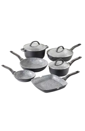 CUISINE::PRO® Stone X² 9 Piece Cookware Set - Black