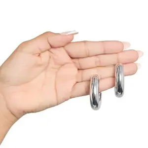 Bcbgmaxazria Sculptural C-shaped Hoop Earrings