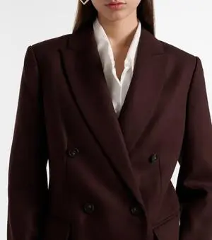 Vince Double-breasted Blazer - Brown