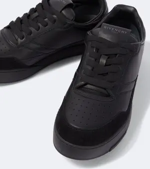 Givenchy Yard Court Leather Sneakers - Black