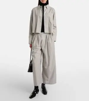 Proenza Schouler White Label Checked Wide-leg Pants