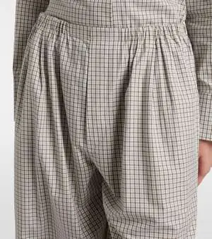 Proenza Schouler White Label Checked Wide-leg Pants
