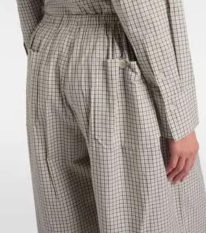 Proenza Schouler White Label Checked Wide-leg Pants