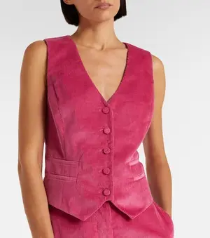 Gabriela Hearst Coleridge Corduroy Vest - Pink