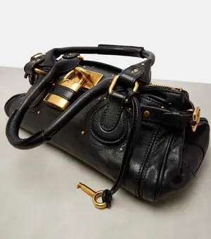 Chloé Paddington Leather Shoulder Bag - Black