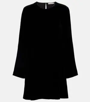 Asceno Larissa Velvet Minidress - Black