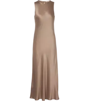 Asceno Valencia Silk Charmeuse Maxi Dress