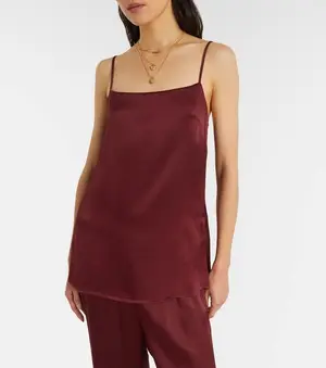 Asceno Pisa Silk Satin Camisole