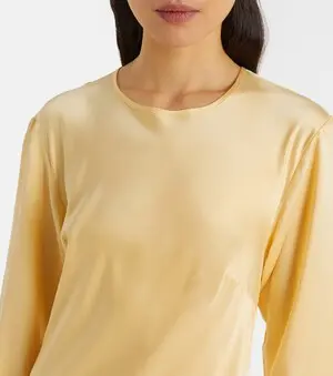 Asceno Salina Silk Charmeuse Midi Dress