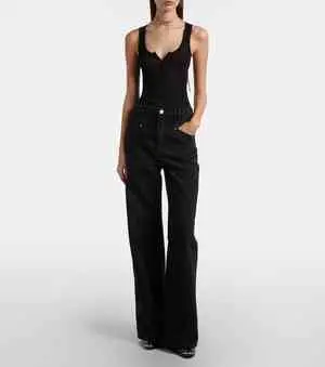 Isabel Marant Étoile Lemony Wide-leg Jeans - Black