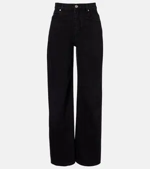 Isabel Marant Étoile Dromie Mid-rise Straight Jeans - Black