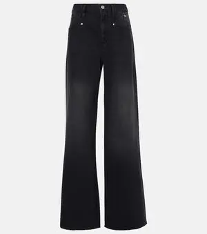 Isabel Marant Étoile Lemony Wide-leg Jeans - Black