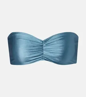 Jade Swim Ava Bandeau Bikini Top - Blue