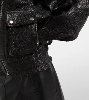 Isabel Marant Étoile Aneli Leather Biker Jacket - Black