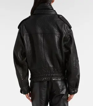 Isabel Marant Étoile Aneli Leather Biker Jacket - Black