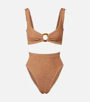 Hunza G Hunza G Nadine Ring-Detail Bikini Brown
