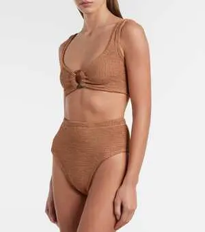 Hunza G Nadine Ring-detail Bikini - Brown
