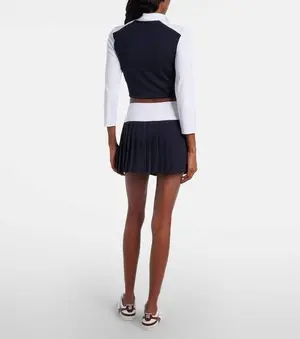 Miu Miu X New Balance Pleated Jersey Miniskirt - Blue