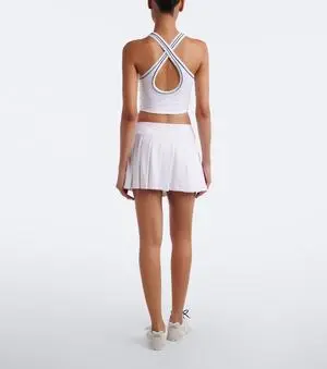 Miu Miu Pleated Mini Skirt - White