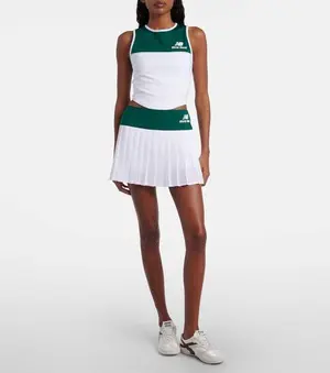 Miu Miu X New Balance Pleated Miniskirt - White